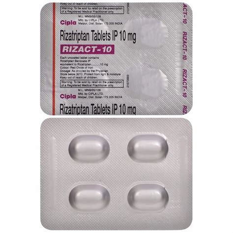 10mg Rizact Rizatriptan Tablets At ₹ 508 Strip Nagpur Id 2856952573462