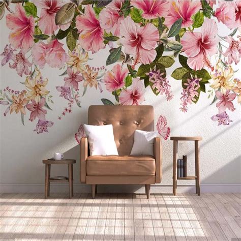 Living Room Floral Wallpaper