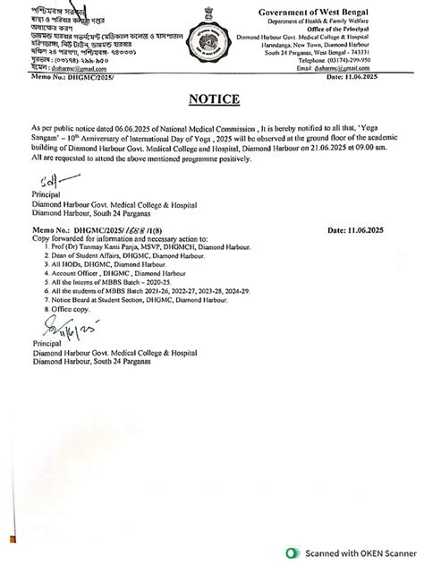 Notice For Yoga Day Pdf