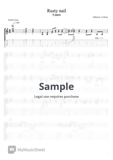 X Japan Rusty Nail Tab 1staff By Jo Hwan