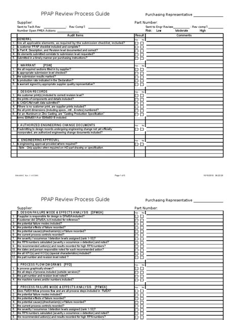 Ppap Process Guide Example Pdf Verification And Validation