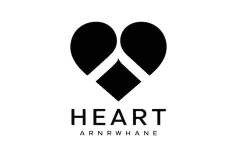 Premium Vector Elegant Heart Logo Silhouette For Romantic Design