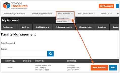 How To Post A Private Seller Auction Storagetreasures Help Center