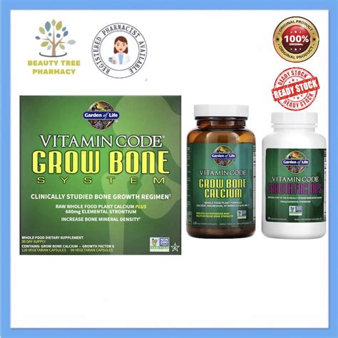 Garden Of Life Calcium Supplement Vitamin Code Grow Bone System Grow