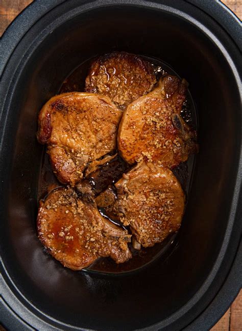 Slow Cooker Brown Sugar Garlic Pork Chops [ Video] Dinner Then Dessert