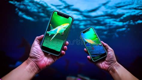 Mobile Capturing Image And Showing Information Of Shark On The Display