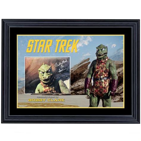 Star Trek Gorn Bobby Clark Signed 8x10 Photo 3 Framed Exclusivesignings