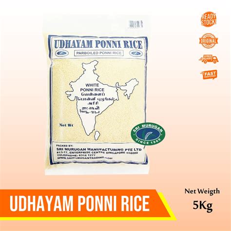 Jual Udhayam White Ponni Rice 5 Kg Shopee Indonesia