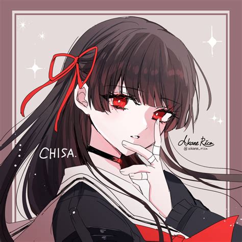 Safebooru 1girl Annerica Artist Name Black Choker Black Hair Black