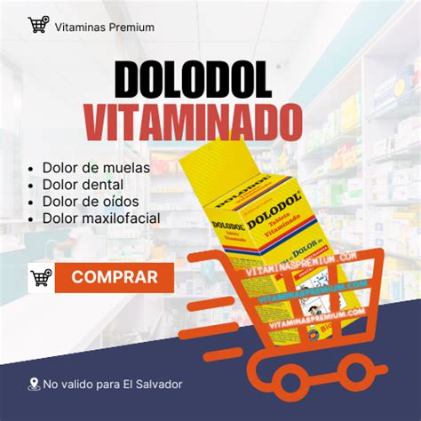 Dolodol Vitaminado Dispensador Alivio Del Dolor Y La Inflamación Vitaminas Premium