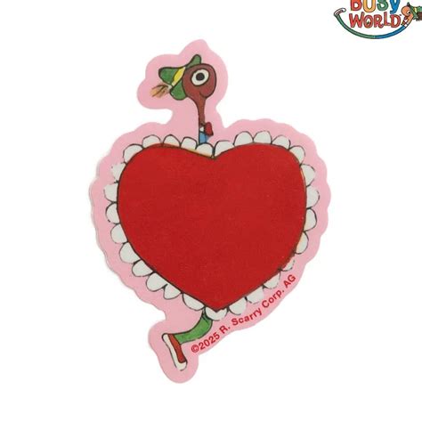 3p4 X Richard Scarry Vinyl Sticker Lowly Heart Doily The Stationer