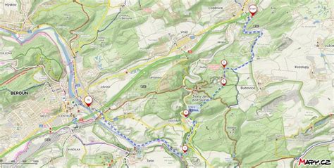 Mapa Beroun Foto Mapy Cz
