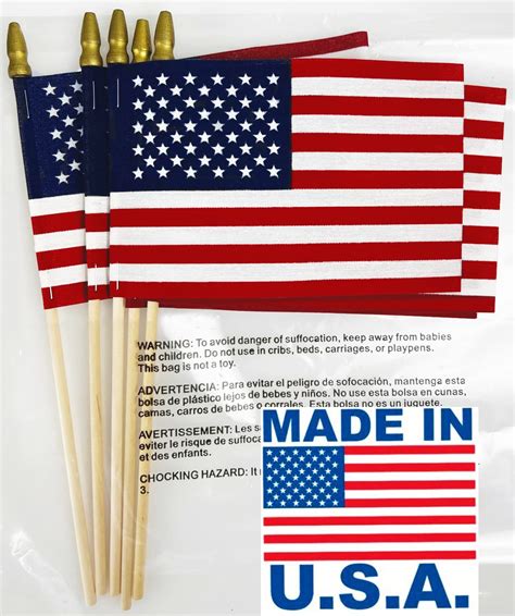 Texpress Set Of 48 Proudly Made In U S A Small American Flags 4x6 Inch Small Us Flag For