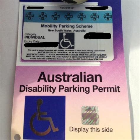 Qld Nsw Act Wa Nt And Acrod Permit Holders 165mm X 105mm Mj Permit