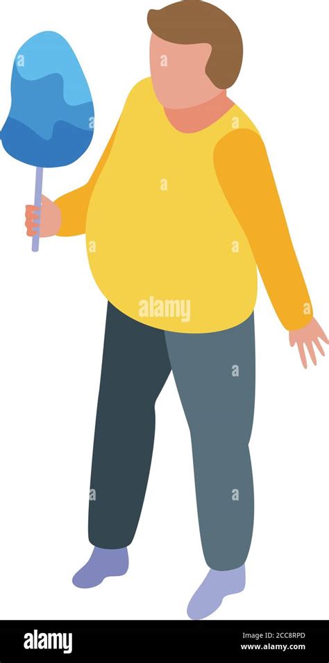 Gluttony Young Boy Icon Isometric Style Stock Vector Image And Art Alamy