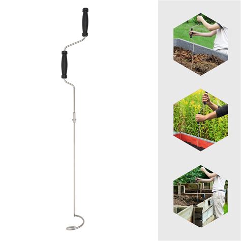 Manual Master Compost Aerator Compost Turner And Mixing Tool Crank