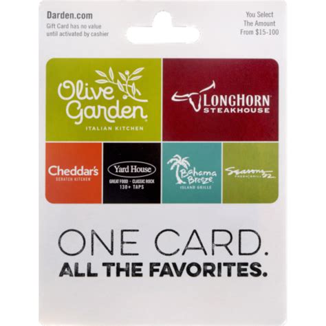 Olive Garden 15 100 T Card 1 Ct King Soopers