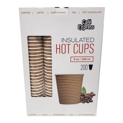 Cafe Express Ripple Coffee Cup 8oz Pack Of 200 Costco Uk