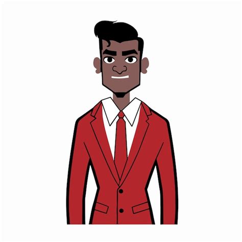 Premium Vector Businessman In Red Suit Employer Or Manager Icon Vector Illustration