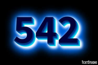 542 Efeito De Texto E Desenho De Logotipo Número