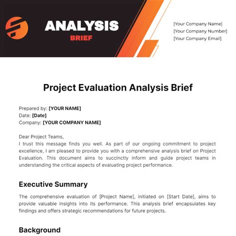 Free Analysis Brief Template To Edit Online