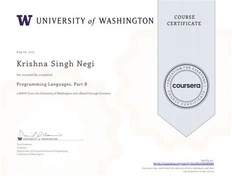 Completed Programming Languages Part B Course Krishna Singh Negi Posted On The Topic Linkedin