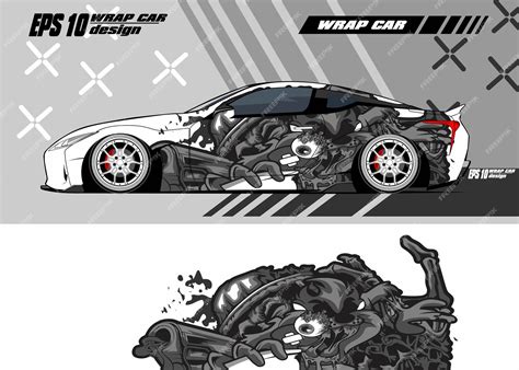 Premium Vector Car Decal Wrap Illustration Premium Vector Skull