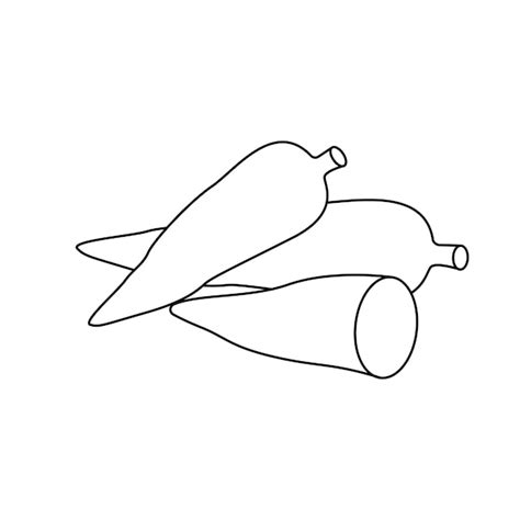 Premium Vector Cassava Line Art