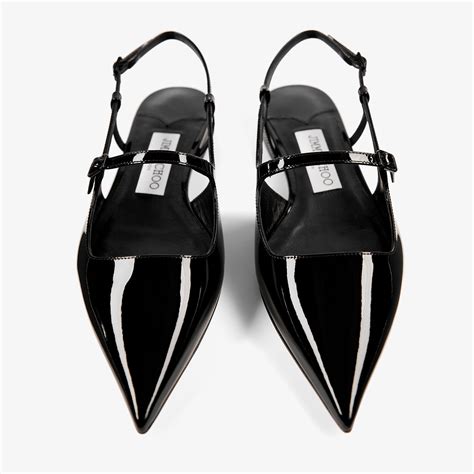 Didi Flat Black Patent Leather Flats Jimmy Choo Uk