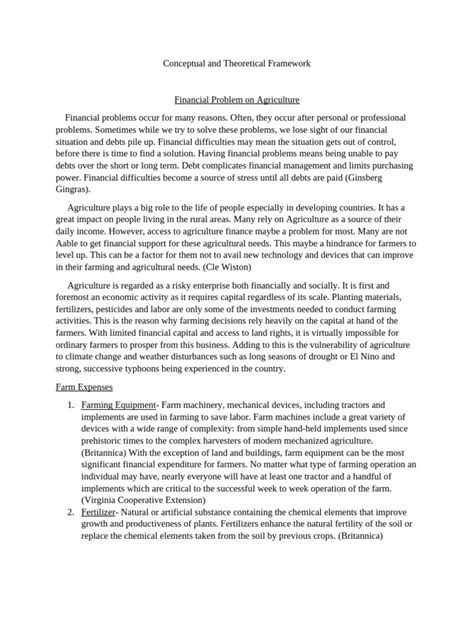 Abm G Conceptual Framework Pdf Agriculture Agricultural Machinery