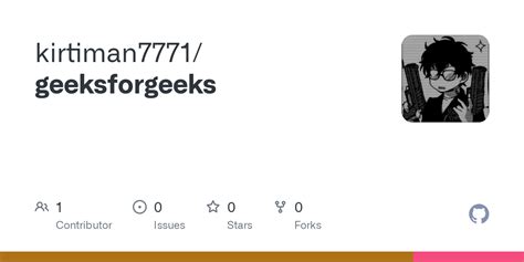 Github Kirtiman7771geeksforgeeks