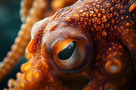 Closeup Of An Octopus Eye Premium Ai Generated Image