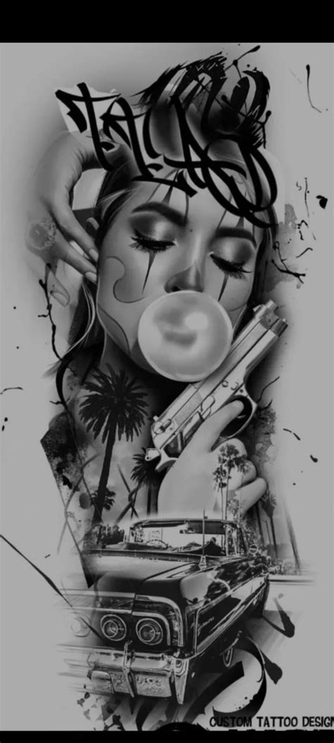 Mexican Girl Tattoo Design Chicano Tattoos Sleeve Tatuaje De