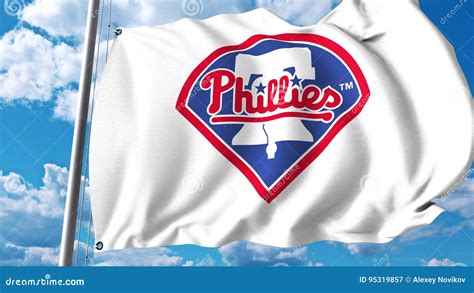 Bandera Que Agita Con El Logotipo Profesional Del Equipo De Los