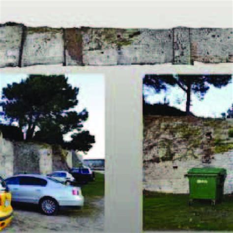 E City Wall Of Osor As Coloured 3d Model Showing That Obstacles Such Download Scientific