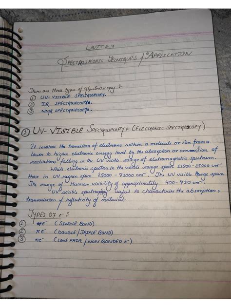 Chemistry Unit 4 Spectroscopic Technique Pdf