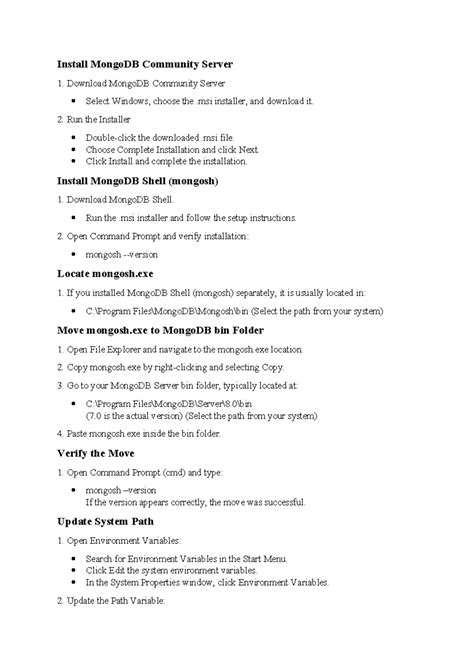 Mongo Db Installation Install Mongodb Community Server 1 Download