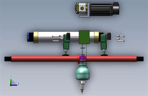 液压伺服控制的作动器总成solidworks 2018模型图纸下载 懒石网
