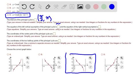 Solved Given The Function Y Tan 3x Determine The Interval For The Principal Cycle