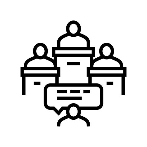 Litigation Law Procedure Line Icon Vector Illustration 10312442 Vector