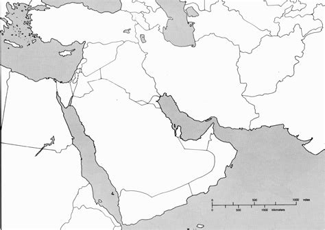 Southwest Asia Map Blank Rivers