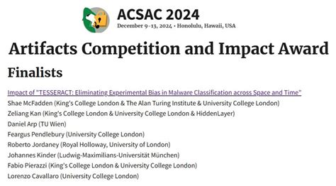 Cybersecurity Center Tu Wien ‒ Annual Computer Security Applications Conference Acsac