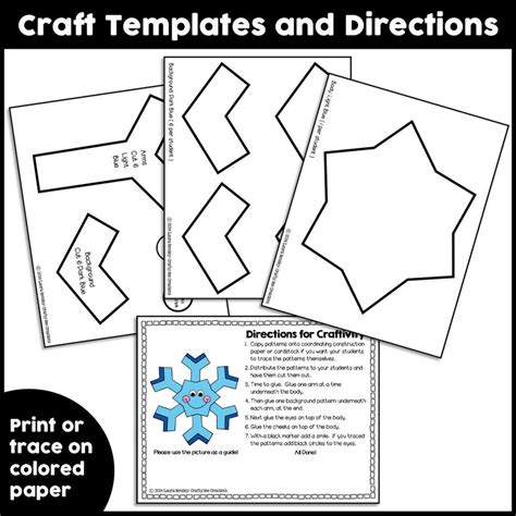 Snowflake Craft How To Make A Snowflake Craft Template Snowflake Activities Winter Craft