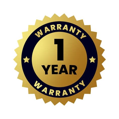 1 Year Warranty Badge Premium Vector