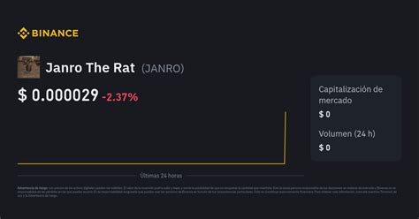 Precio De Janro The Rat Conversor De Janro A Usd Gráfico Y Noticias