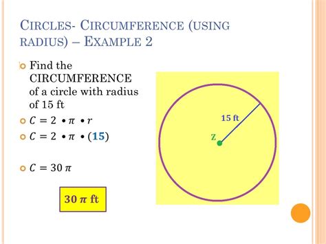 Ppt Circles Geometry Circumference And Area Examples Powerpoint