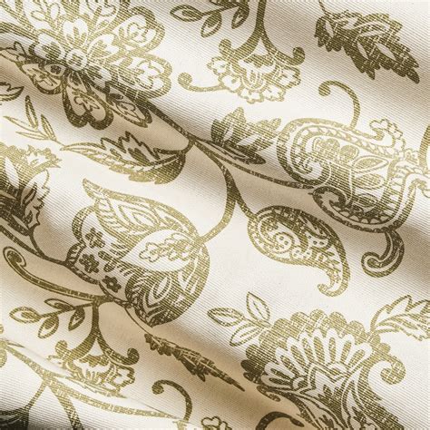 JUNIMAGNOLIA Fabric, natural, green - IKEA
