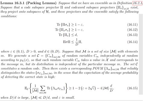 Quantum Information Theory Series 15 The Packing Lemma By 鴕鳥 Chih