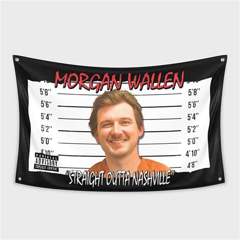 Hype Flags Morgan Wallen Mugshot Flag Nashville Tapestry Hypeflags