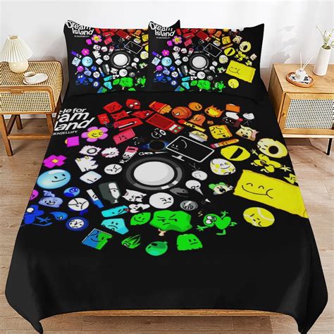 Game Bfdi Battle For Dream Island Bedding Set Duvet Cover Comfortable And Lightweight Cartoon